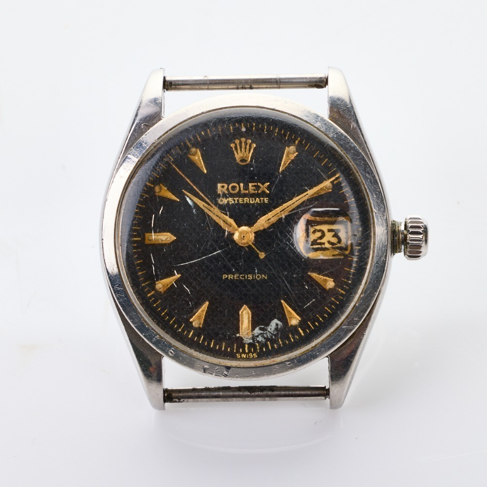 Stainless Steel 34mm Rolex, Oyster Date Precision ref:6294 Black ...