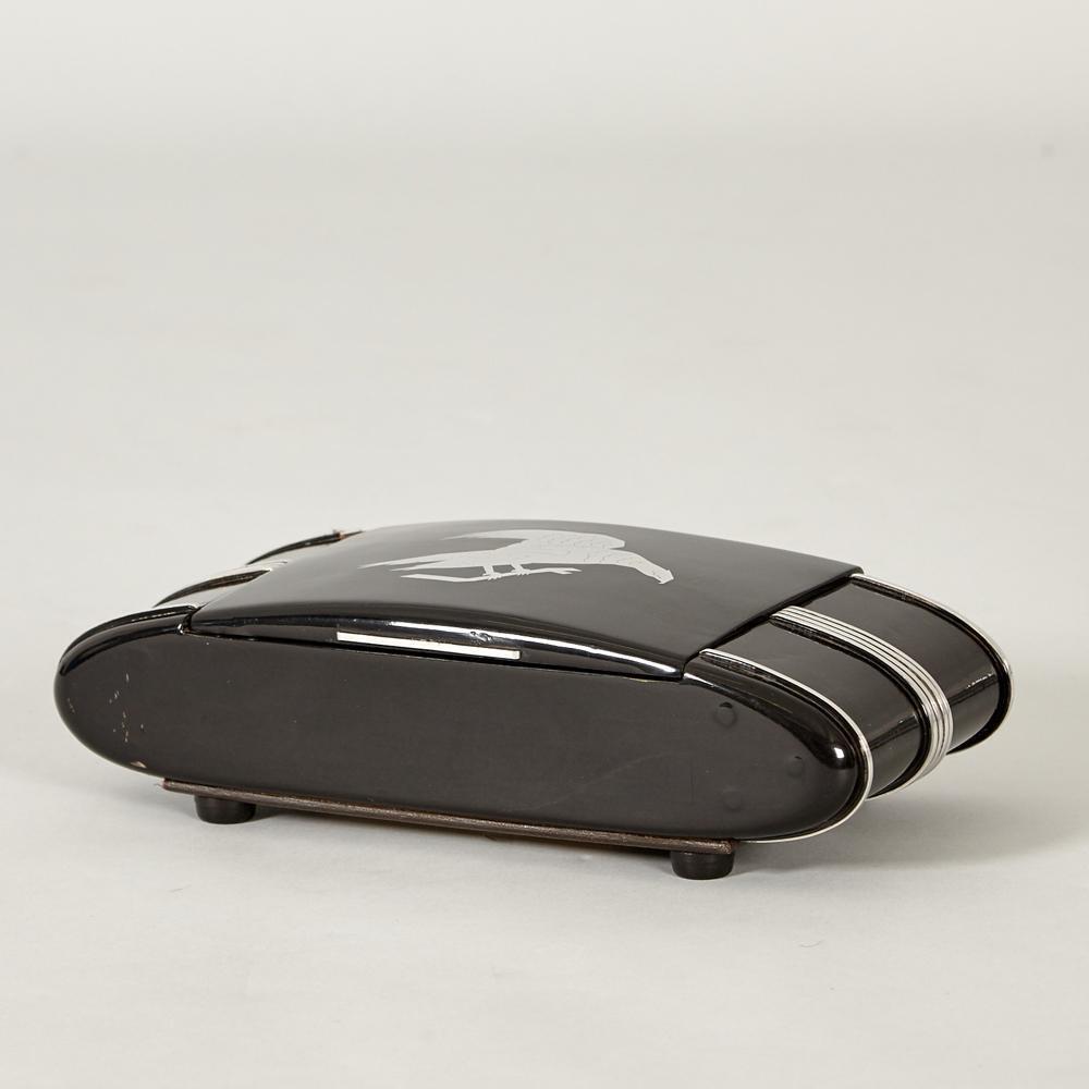 An Art Deco Streamline Design Table Cigarette Box