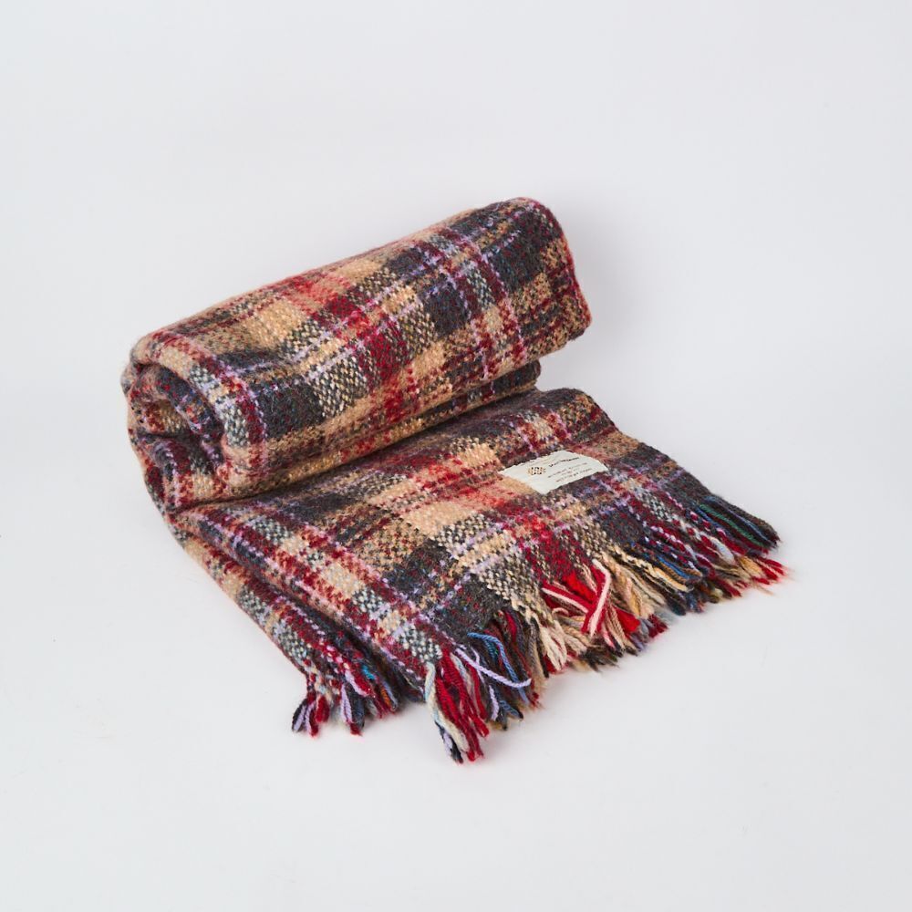 A Masterweave Plaid Wool Travel Rug