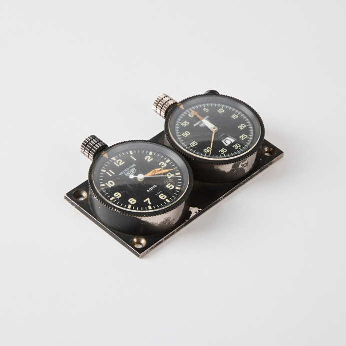 An Original Tag Heuer Master and Monte Carlo Dashboard Timer Pair