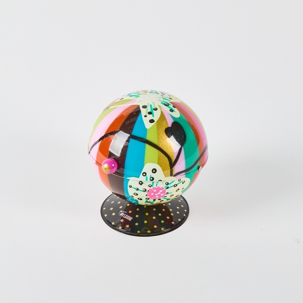 A Vintage 'Pylones' France Enamelled Metal Sugar Bowl