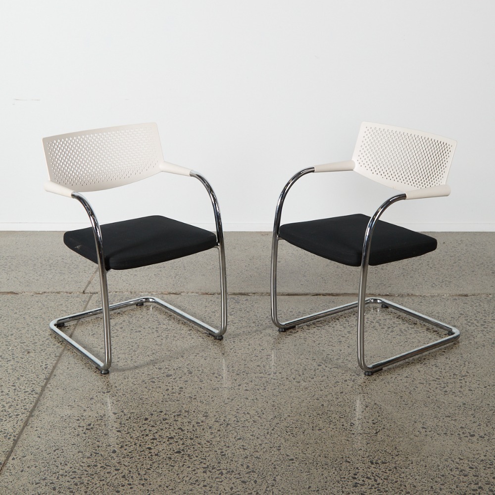 A Pair of Vitra Visavis Cantilevered Chairs