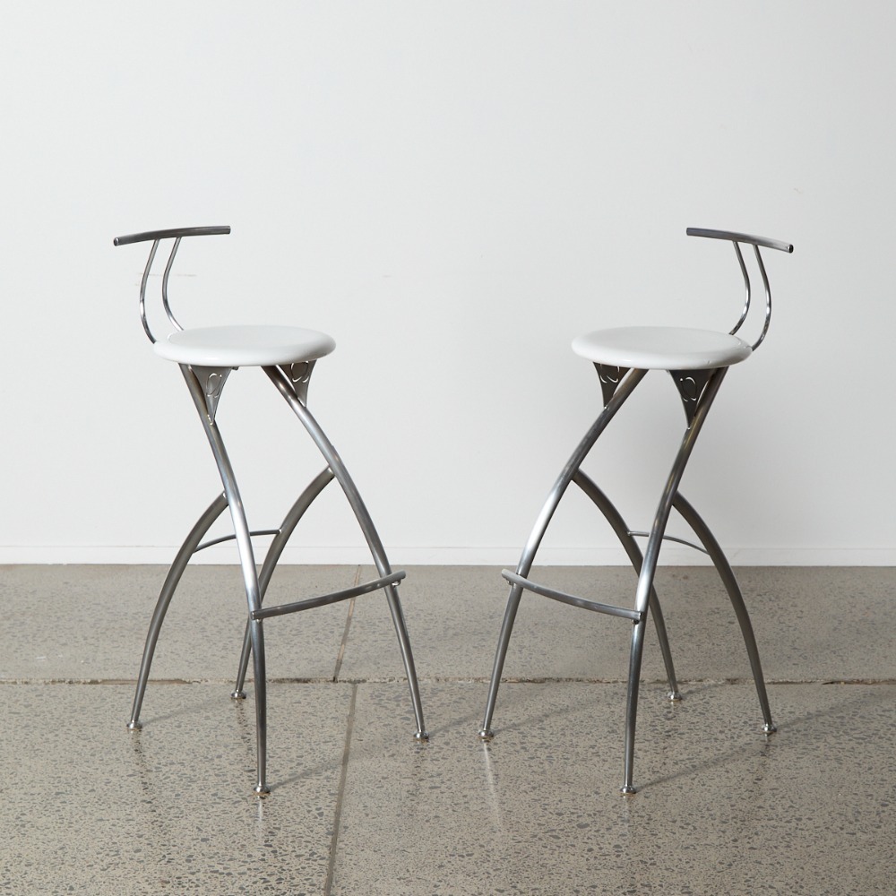 A Pair of Minimal Design Bar Stools
