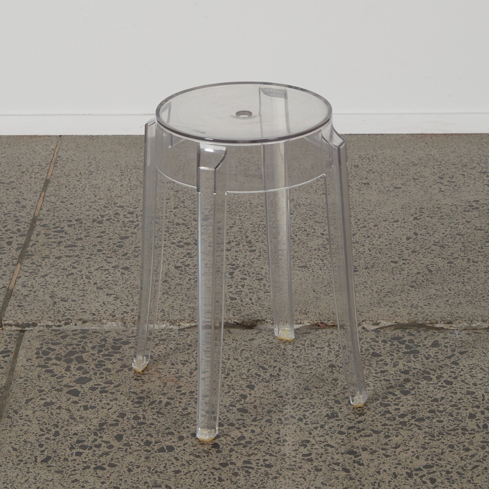 A Charles Ghost Stool by Philippe Starck for Kartell