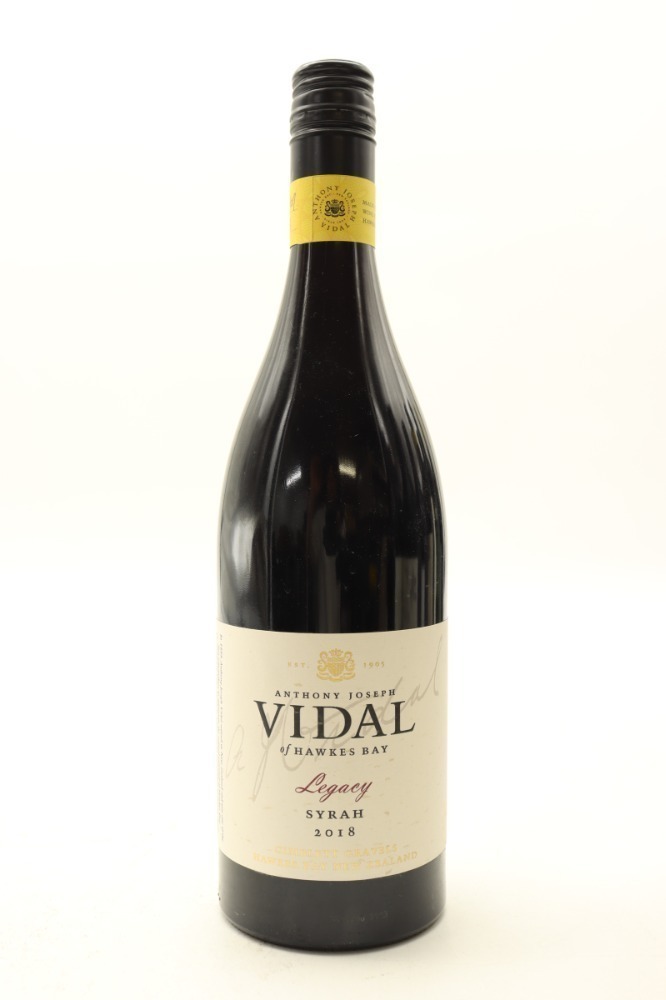 (1) 2018 Vidal Estate Legacy Syrah, Gimblett Gravels