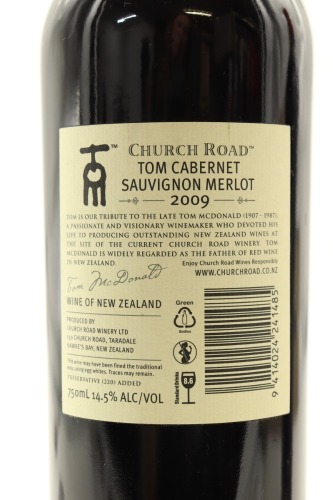 (2) 2009 Church Road Tom Merlot Cabernet Sauvignon, Hawkes Bay [BC95]
