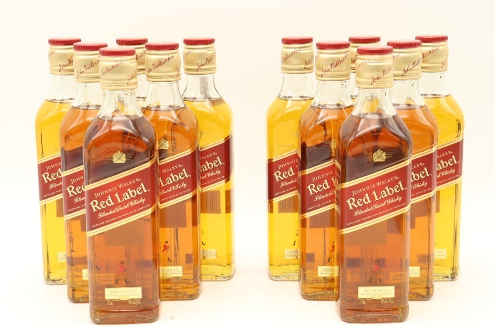 (12) Johnnie Walker Red Label Blended Scotch Whisky, 40% ABV, 375ml