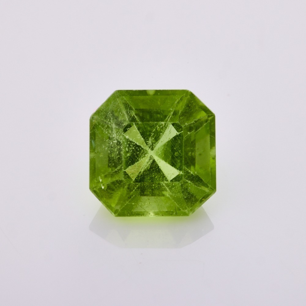 One 4.95ct Loose, Square Step Cut Peridot