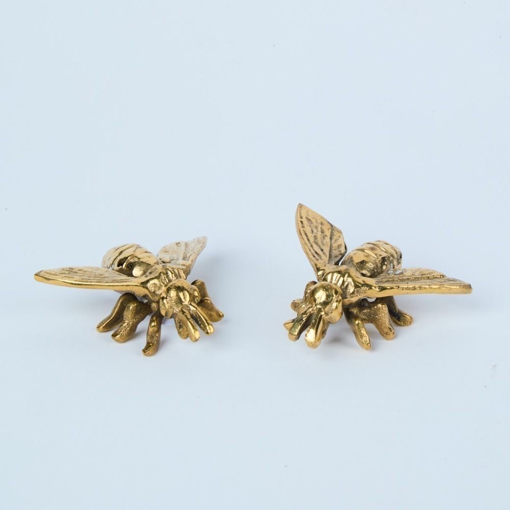 A Pair of Solid Brass Bees