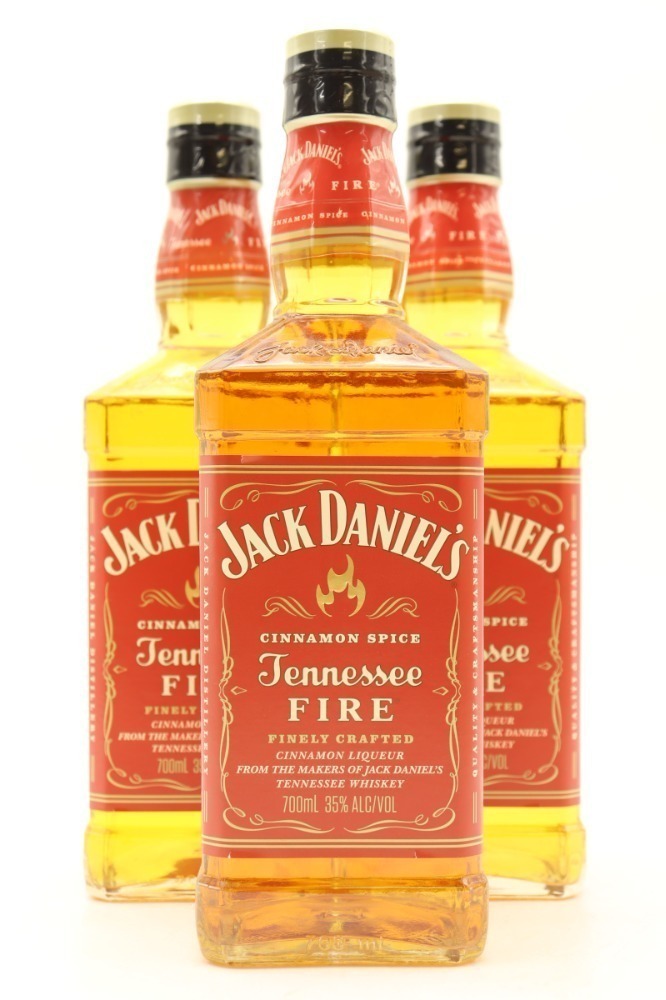 (3) Jack Daniel's Tennessee Fire Cinnamon Spice Liqueur, Tennessee, 35% ...