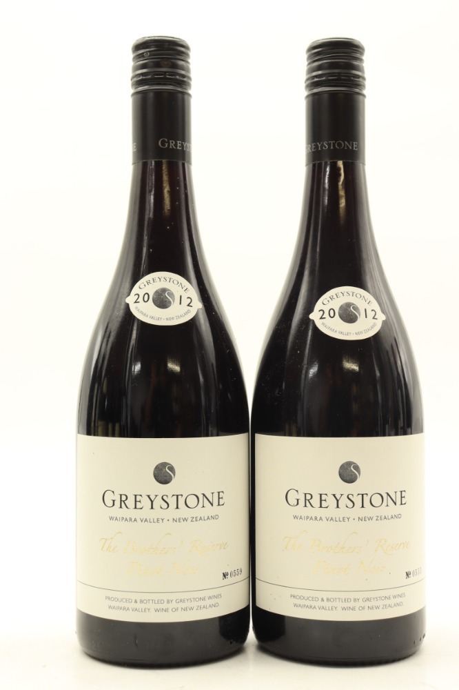 (2) 2012 Greystone Wines 'The Brothers' Reserve' Pinot Noir, Waipara