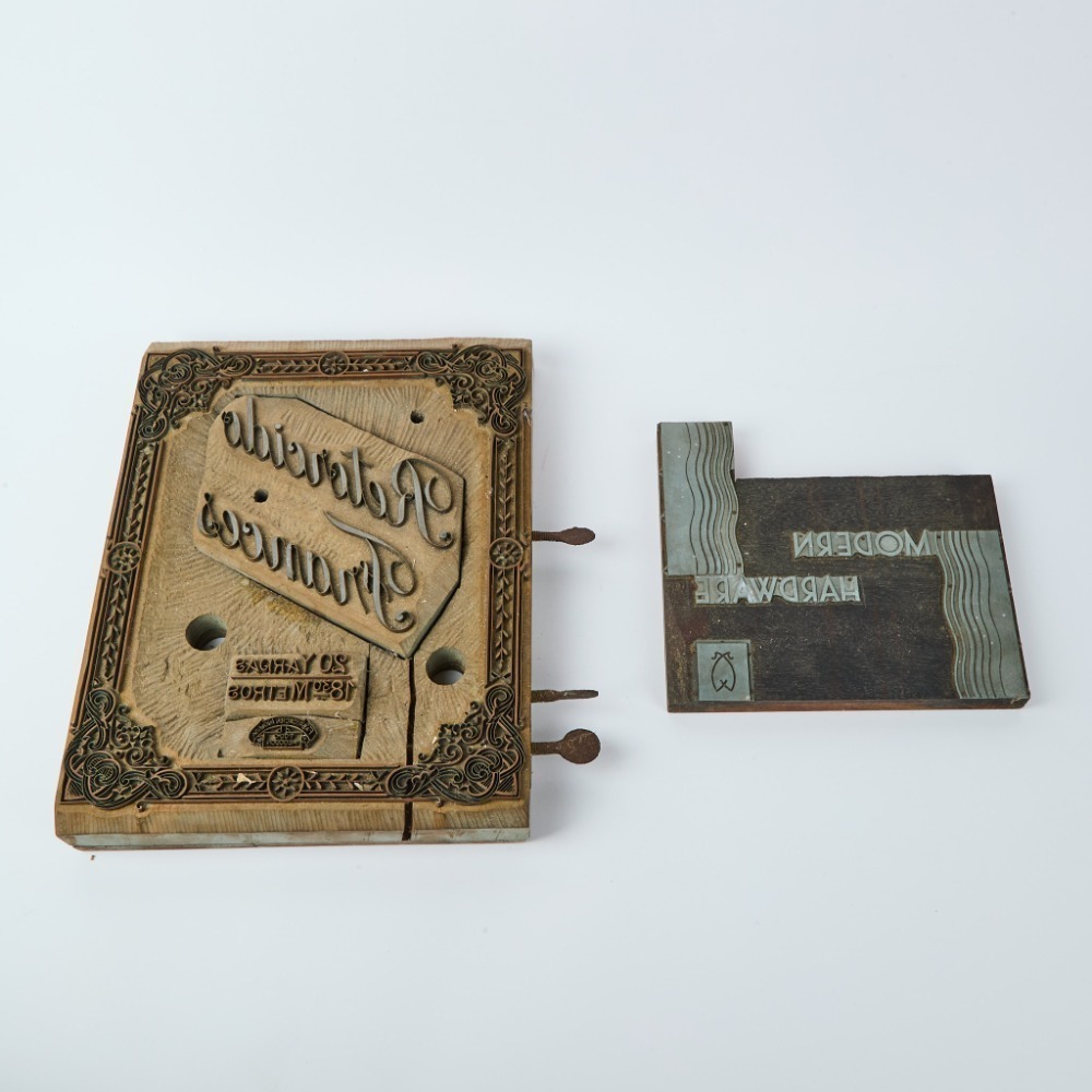 A 19th Century French Printing Block and a Mid-Century Printing Block