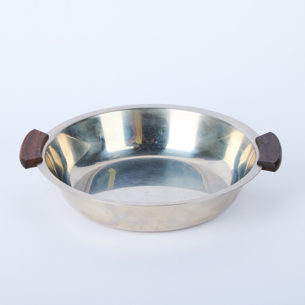 A Danish Shallow Stainless Steel Bowl