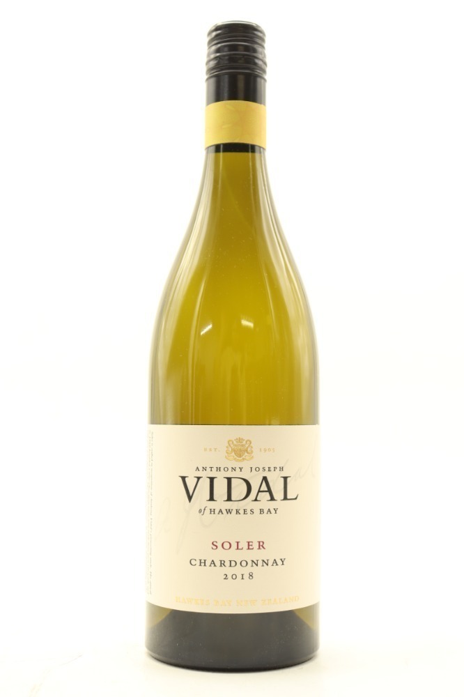 (1) 2018 Vidal Estate Soler Chardonnay, Hawke's Bay