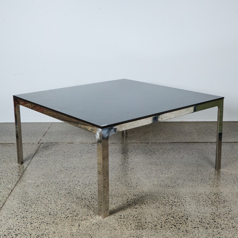 A MCM USA Smoked Glass Dining Table