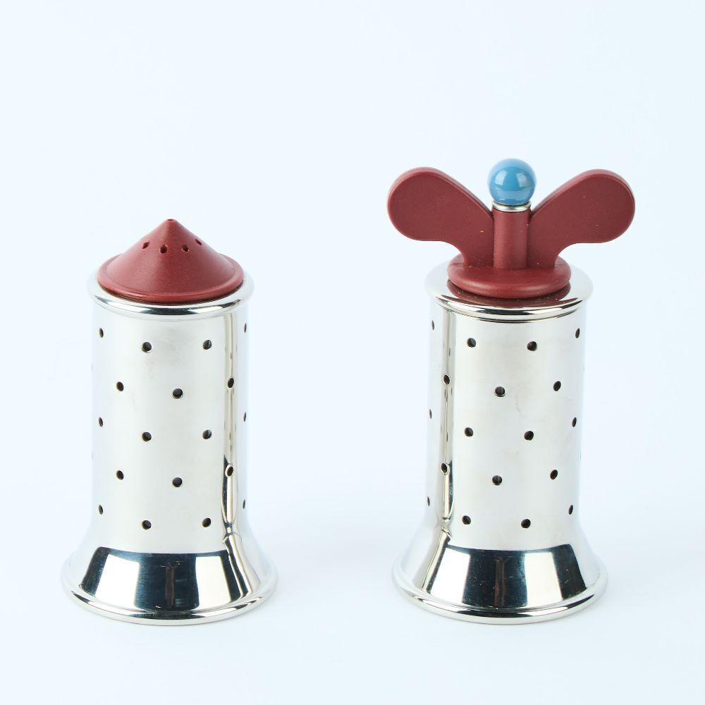 A Pair of Alessi Salt and Pepper Shakers