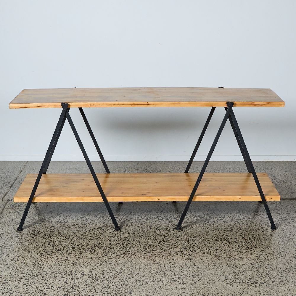 A Industrial Two Tier Display Shelf