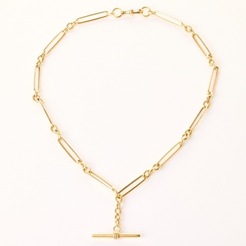9ct Yellow Gold, 51cm Fob Chain Necklace