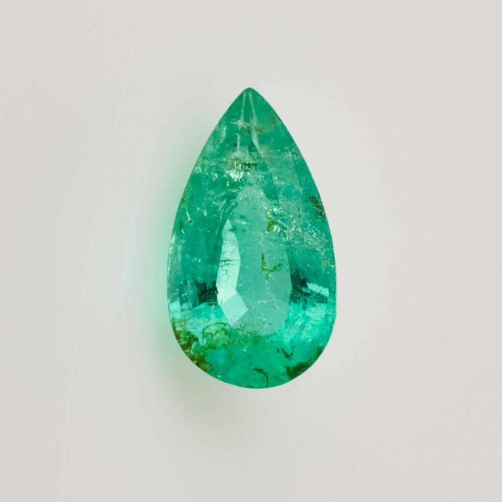 Loose, .87ct Pear Cut Emerald