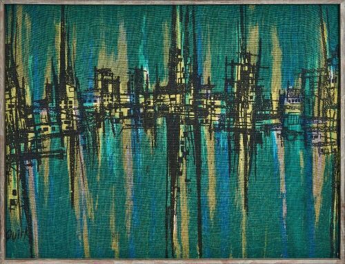 A Bonnie Quirk 'Abstract Cityscape' Artwork