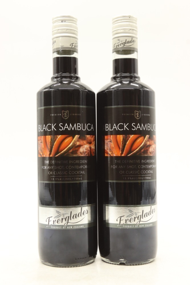 (2) Everglades Black Sambuca Liqueur, New Zealand, 13.9% ABV
