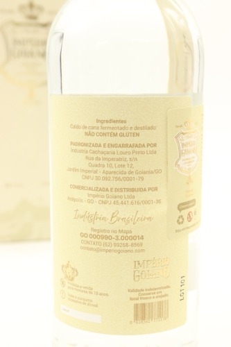 (1) Imperio Goiano Cachaca Pura Alamique, Brazil, 750ml, 38% ABV (GB)