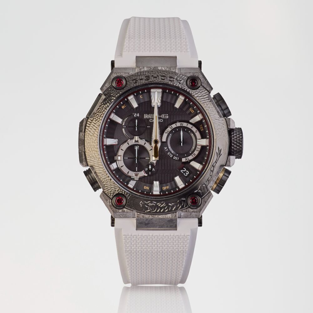 Recrystalised Titanium, 49.8mm Hand Engraved, CASIO MR-G Shiroito ...