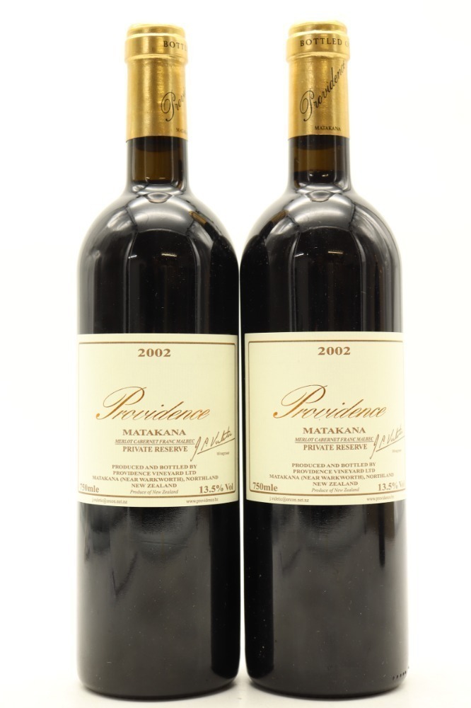 (2) 2002 Providence Private Reserve Merlot - Cabernet Franc - Malbec ...