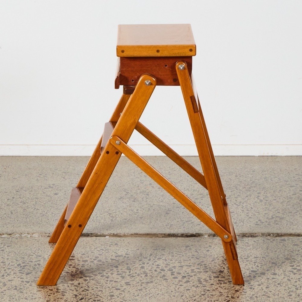 A Custom Made Solid Wood Kitchen Stool