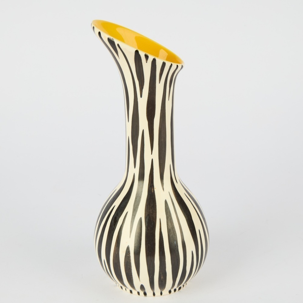 A Beswick Zebrette Vase by Albert Hallam and James Hayward c. 1950s