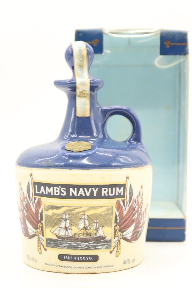 (1) Lamb's Navy Rum HMS Warrior Decanter, Barbados, 750ml, 40% ABV ...