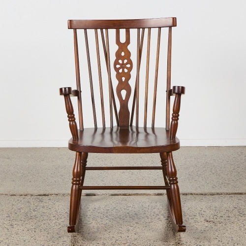 A Vintage Spindle Backed Rocking Chair