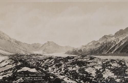 ROBERT PERCY MOORE Looking up Tasman Glacier