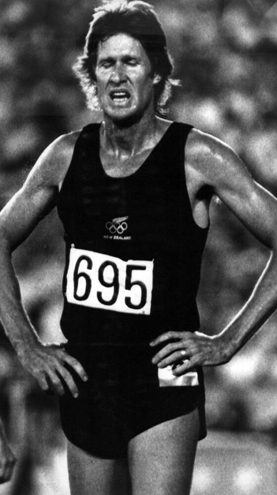 Olympian John Walker after competing in the 5,000 meters race at the ...