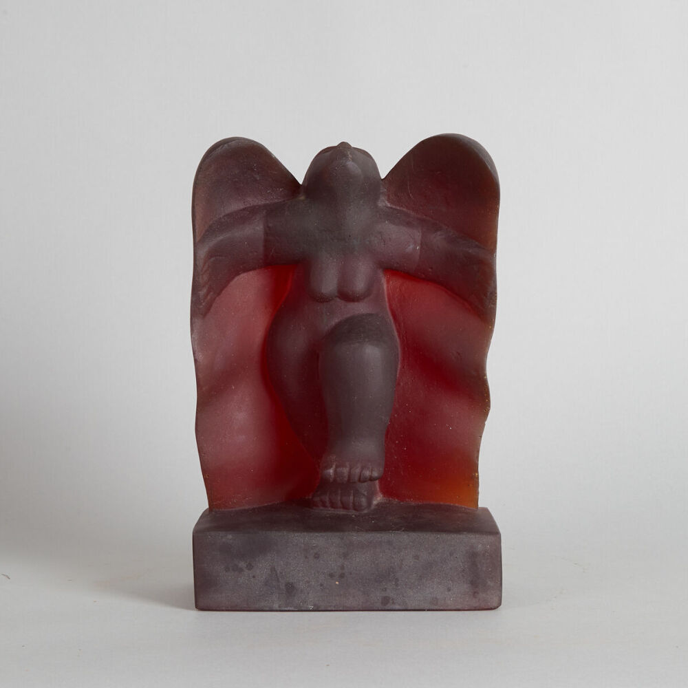 A Rare Llew Summers 'Ominous Angel' Cast Glass Form