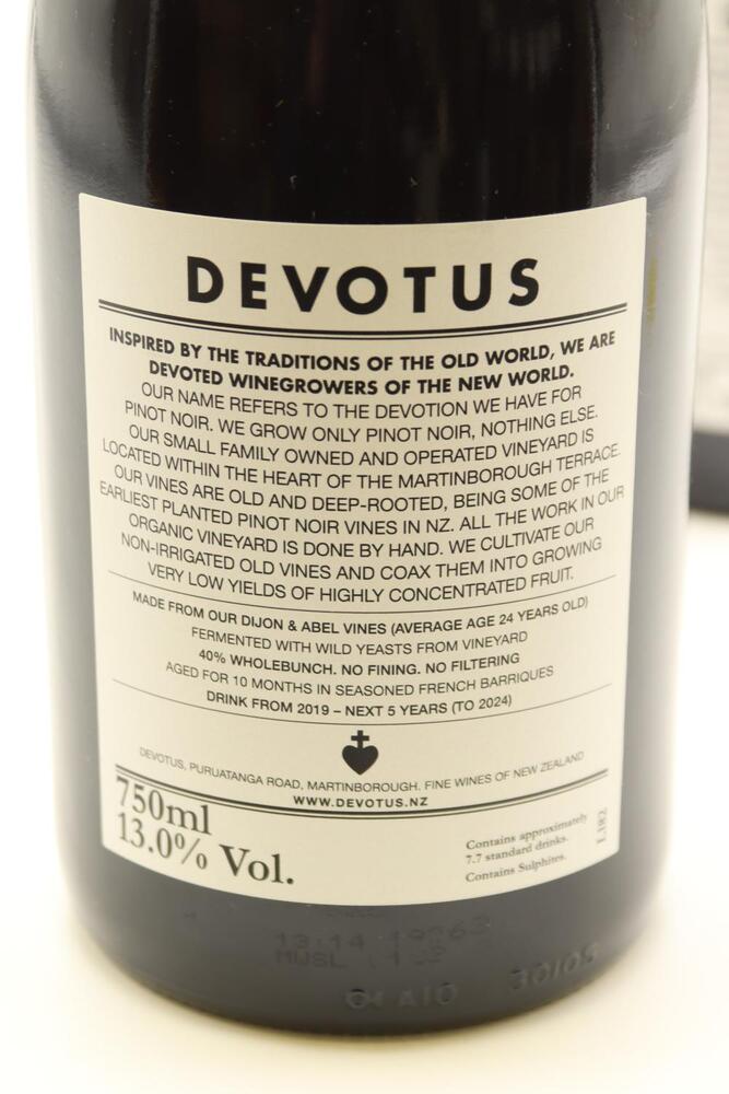 (3) 2018 Devotus Single Vineyard Pinot Noir, Martinborough