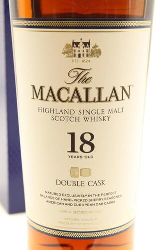 (1) The Macallan 18 Year Old Double Cask Single Malt Scotch Whisky, 43% ABV