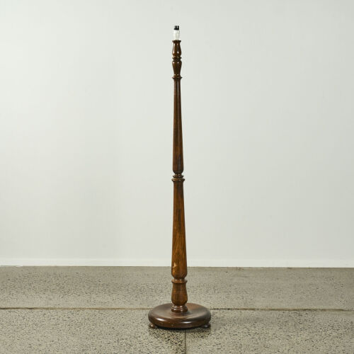 A Vintage Turned Wooden Lamp Stand