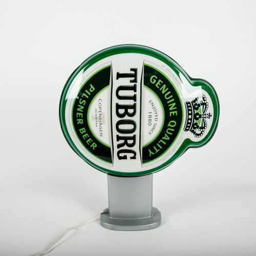 A Tuborg Beer Light Up Advertising Sign