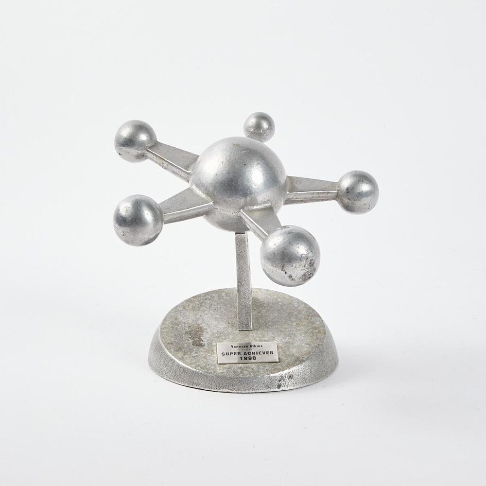 A Vintage Cast Aluminium Atomic Style Trophy Statue