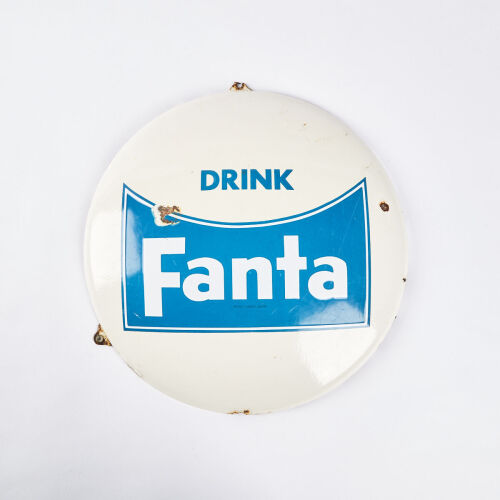 A Rare Vintage Fanta Enamel Sign