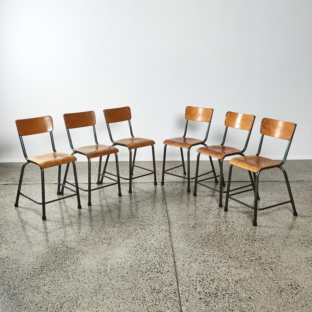 A Suit Of French School Lab Chairs Circa 1970s