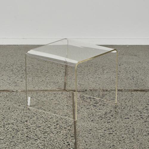 A Perspex Waterfall Side Table