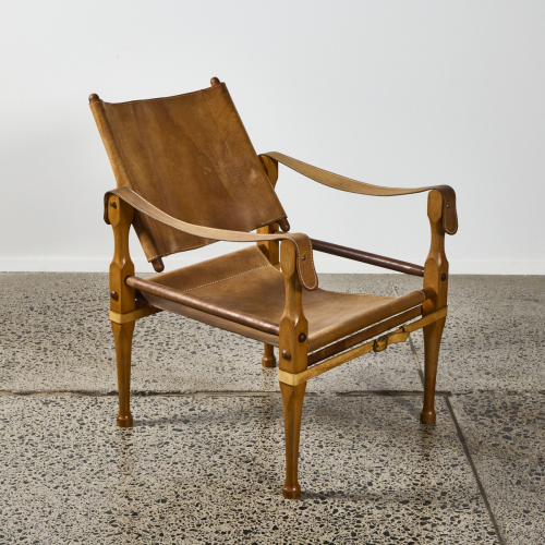 Vintage Leather Safari Chair