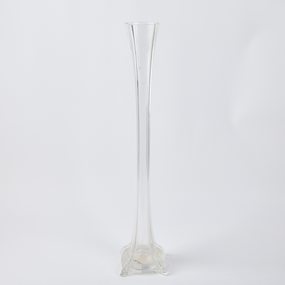 A Tall Clear Art Glass Vase