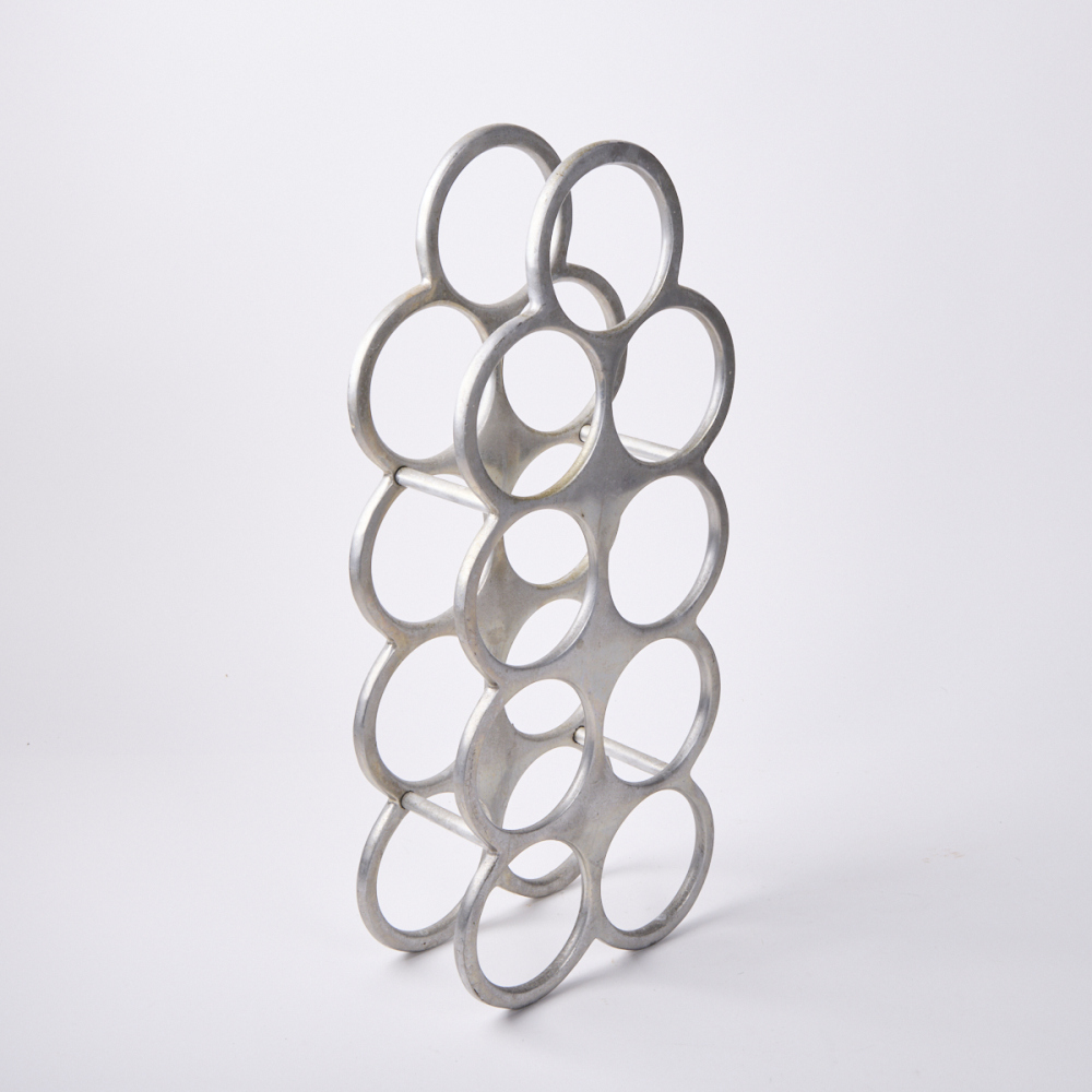A 90s Aluminum Wine Rack