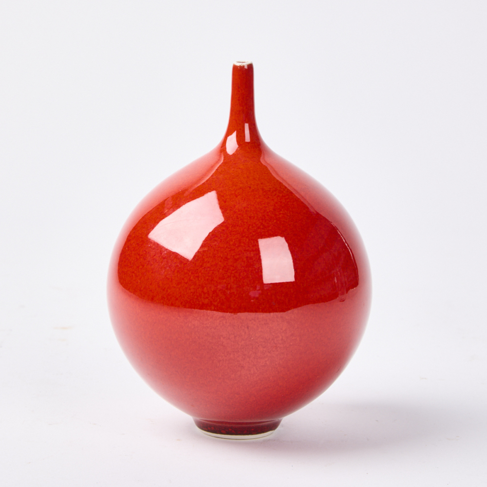 A Peter Collis Red Vase