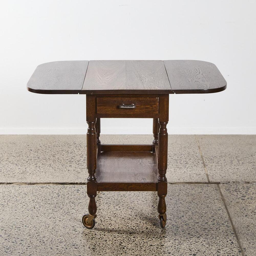 An Oak Drop Leaf Trolley