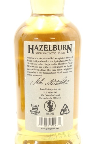 (2) Hazelburn Triple Distilled 10 Year Old 2021 Release Single Malt ...