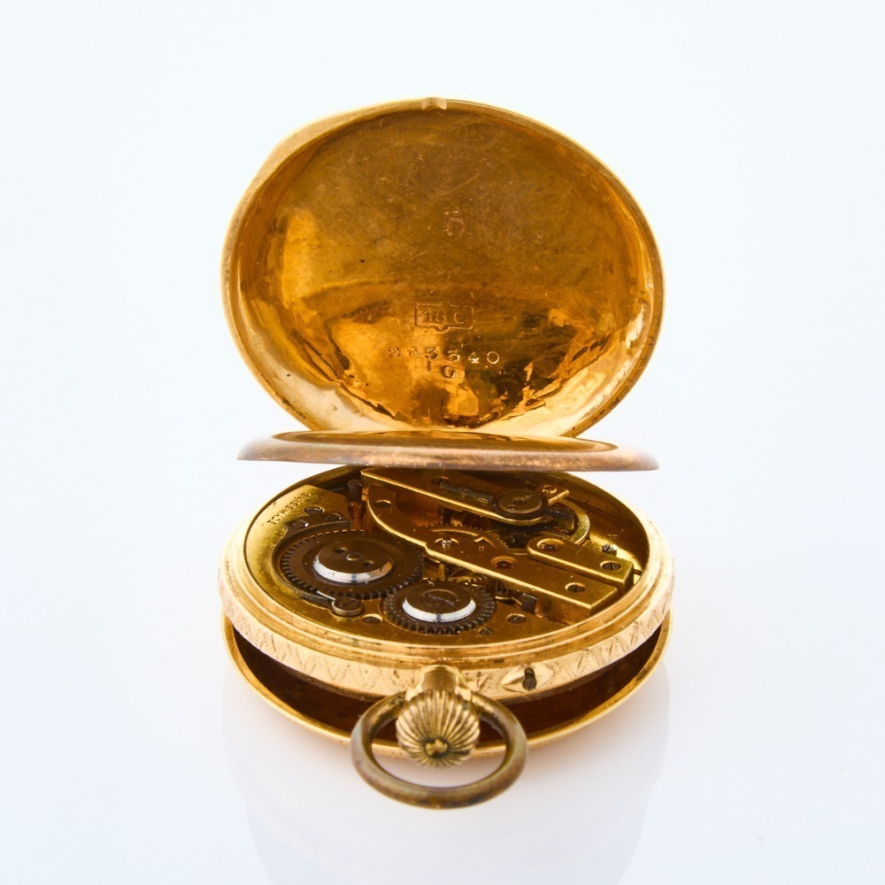 18ct Yellow Gold, 33.5mm Full Hunter Manual wind Pocket Watch